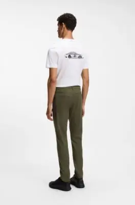 BOSS Porsche X Tapered-fit Stretch Denim Pants