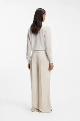 BOSS Linen-cotton Cardigan With Buttons