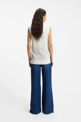 BOSS Mesh-structure Cotton Top