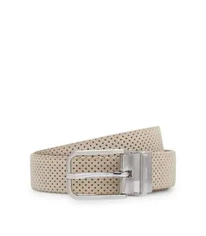 BOSS Reversible Belt In Italian Leather - Beige