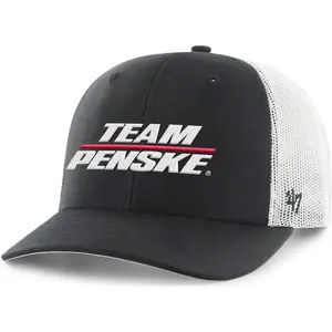 '47 Team Penske Trucker Adjustable Hat By - Black