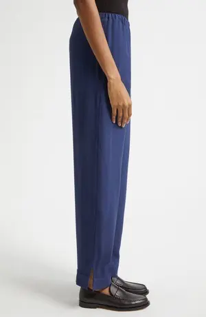Emporio Armani Micro Leopard Spot Jacquard Wide Leg Pants