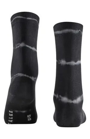 Falke Wave Bond Organic Cotton Blend Crew Socks - Black