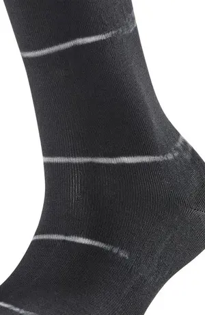 Falke Wave Bond Organic Cotton Blend Crew Socks - Black