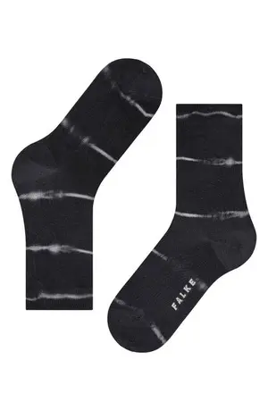 Falke Wave Bond Organic Cotton Blend Crew Socks - Black