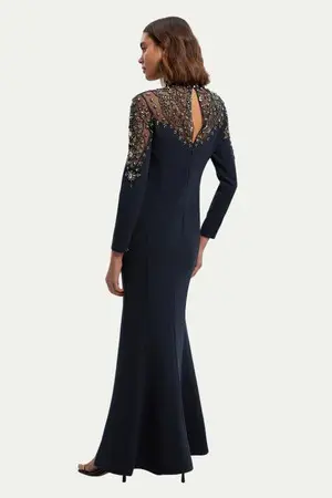 Karen Millen Petite Crystal Embellished Maxi Dress