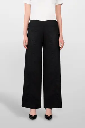 LAURA APARICIO Wide Leg Palazzo Trousers - Black