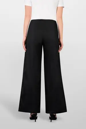 LAURA APARICIO Wide Leg Palazzo Trousers - Black