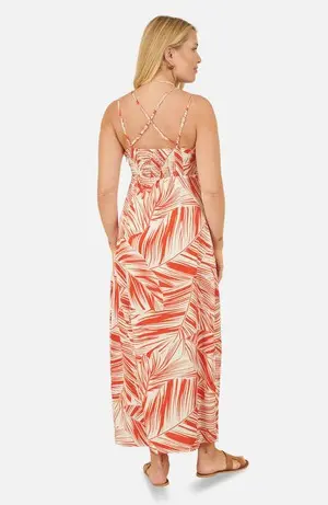YUMI Sleeveless V-neck Maxi Dress