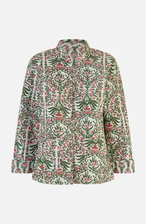 YUMI Long Sleeve Reversible Quilted Jacket - Pink