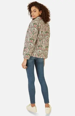 YUMI Long Sleeve Reversible Quilted Jacket - Pink