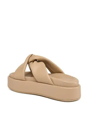 J/SLIDES NYC Yvette Leather Platform Slide