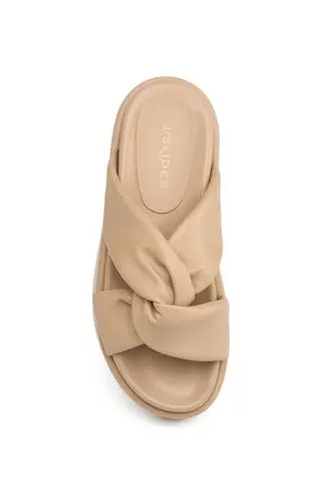 J/SLIDES NYC Yvette Leather Platform Slide