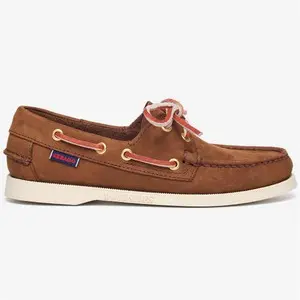 SEBAGO Portland Nubuck Boat Shoes Brown Dk-yellow Gold