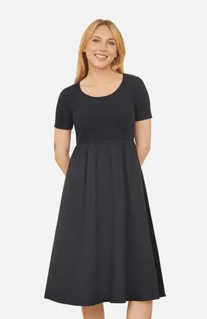 YUMI Jersey Top And Cotton Midi Dress