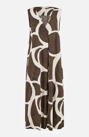 YUMI Sleeveless V-neck Midi Dress