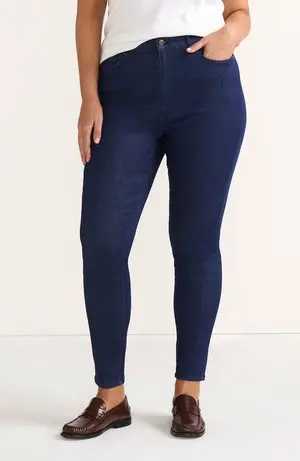 LANDS' END High-rise Adaptive Lycra Skinny Jeans