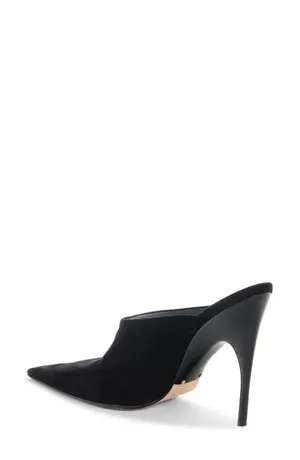 Balenciaga Duchesse Pointed Toe Mule - Black