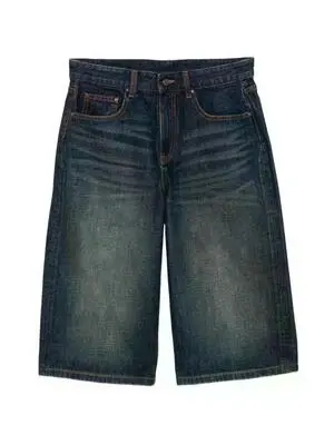 JNBY Vintage Wash Distressed Denim Shorts