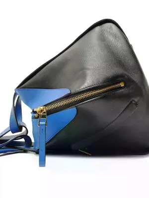 Loewe Large Hammock Leather Tote Bag - Blue