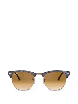 Ray-ban Clubmaster Browline-frame Sunglasses - Neutrals