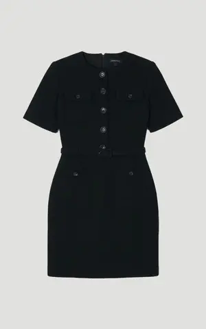 Karen Millen Tweed Belted Mini Dress