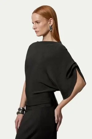 Karen Millen Dropped Waist Asymmetric Maxi Dress