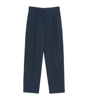 Valentino Garavani Cotton Pleated Straight Chinos