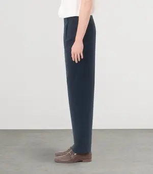 Valentino Garavani Cotton Pleated Straight Chinos