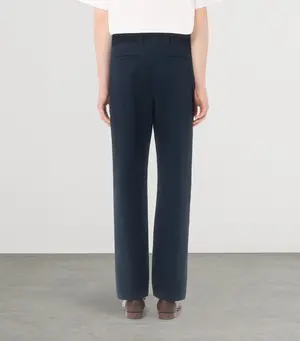 Valentino Garavani Cotton Pleated Straight Chinos