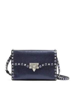 Valentino Garavani Rockstud Spike Shoulder Bag - Blue