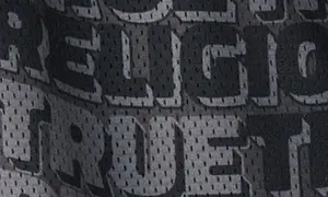True Religion Logo Mesh Short Sleeve Snap-up Shirt