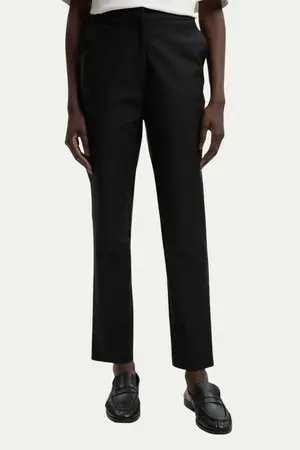 Karen Millen Essential Techno Woven Trousers - Black