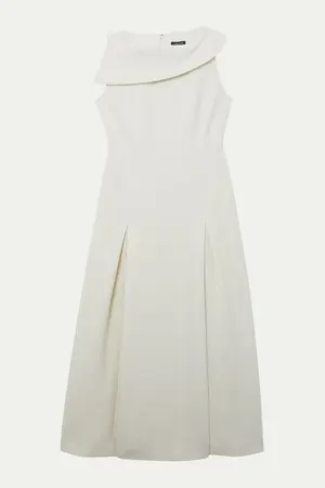 Karen Millen Asymmetrical Neck Tailored Midi Dress