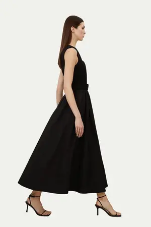 Karen Millen Square Neck Belted Maxi Dress