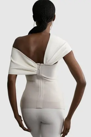 Karen Millen Figure Form Asymmetric Knit Top