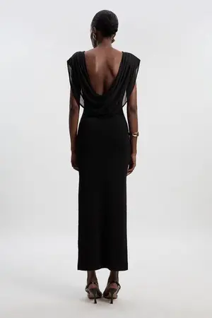 Karen Millen Sleeveless Plunge Back Maxi Dress