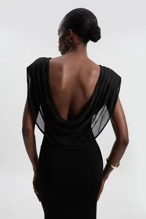 Karen Millen Sleeveless Plunge Back Maxi Dress