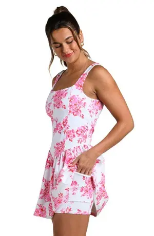 La Blanca Floral Print Tennis Dress