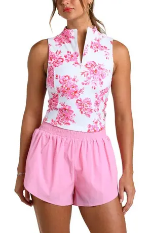 La Blanca Sleeveless Half Zip Top - White