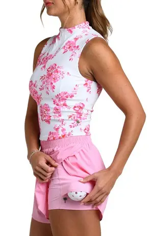 La Blanca Sleeveless Half Zip Top - White