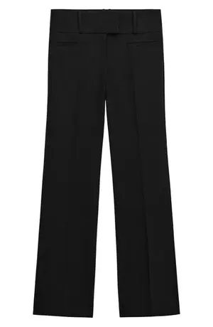 Mango Pleated Straight Leg Trousers - Black