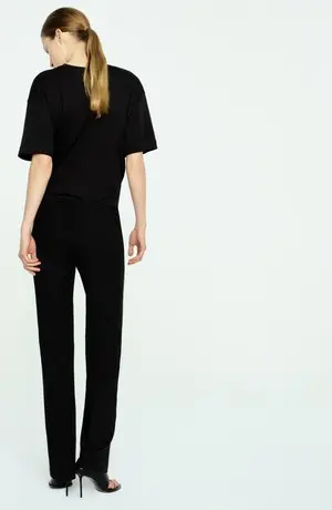 Mango Pleated Straight Leg Trousers