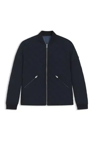 BOSS Quilted Water Repellent Reversible Bomber Jacket