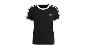 Adidas 3-stripes Slim Tee Shirt - Black/white