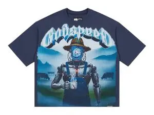 GODSPEED Aura Farm T-shirt - Navy Blue