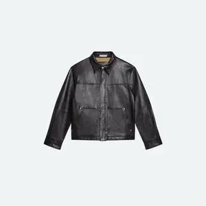 Helmut Lang Bonded Leather Trucker Jacket