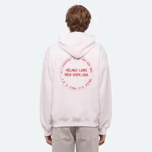 Helmut Lang Hooded Sweatshirt With Graphic - Optic White