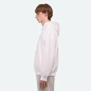 Helmut Lang Hooded Sweatshirt With Graphic - Optic White