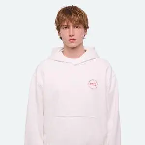Helmut Lang Hooded Sweatshirt With Graphic - Optic White